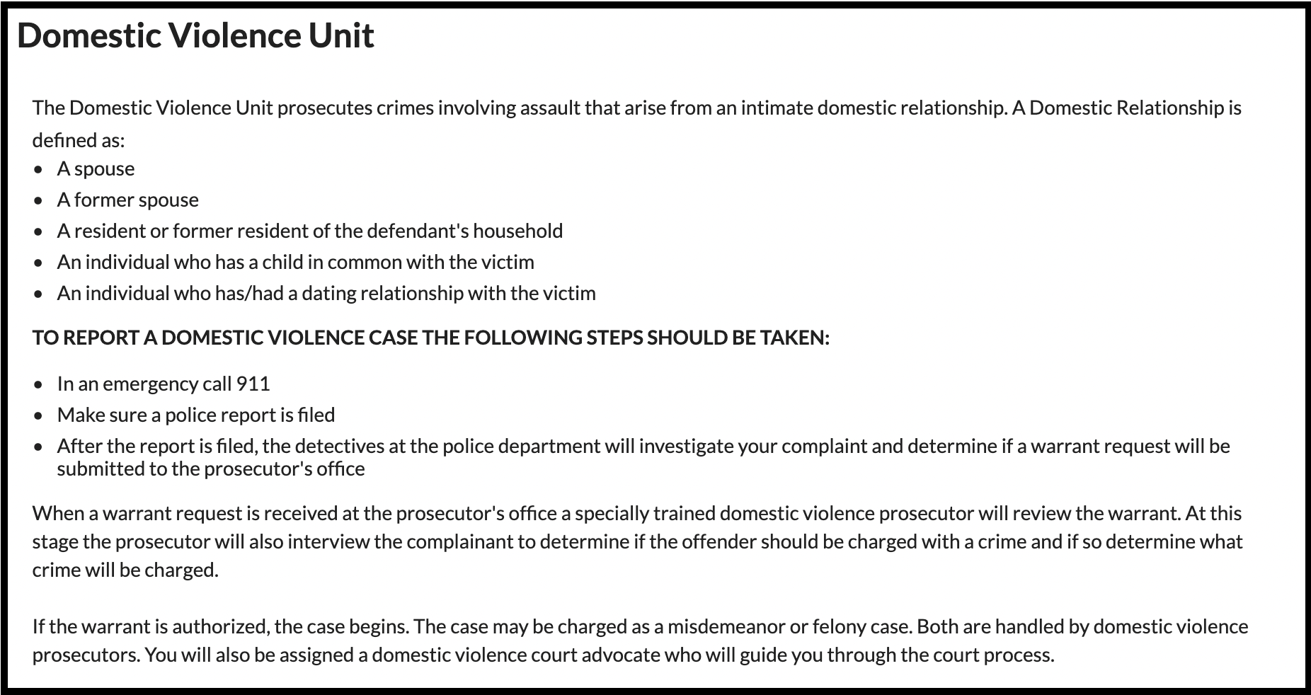 Domestic Violence Unit · Crackdown: Policing Detroit through the War on ...