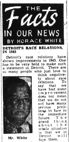 Horace White, "The Facts in Our News" · Crackdown: Policing Detroit ...