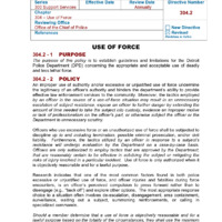 DPD Use of Force Policy · Crackdown: Policing Detroit through the War ...